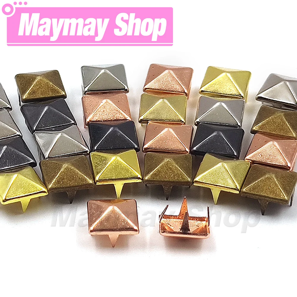 Remaches-de-Metal-de-punta-cuadrada-tachuelas-piramidal-para-artesan-a ...