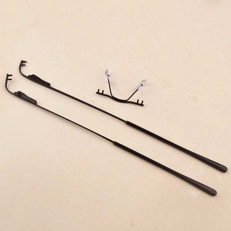1set Rimless Metal Eyeglasses with Nose Pad Bridge Spring Hinge Optical ...