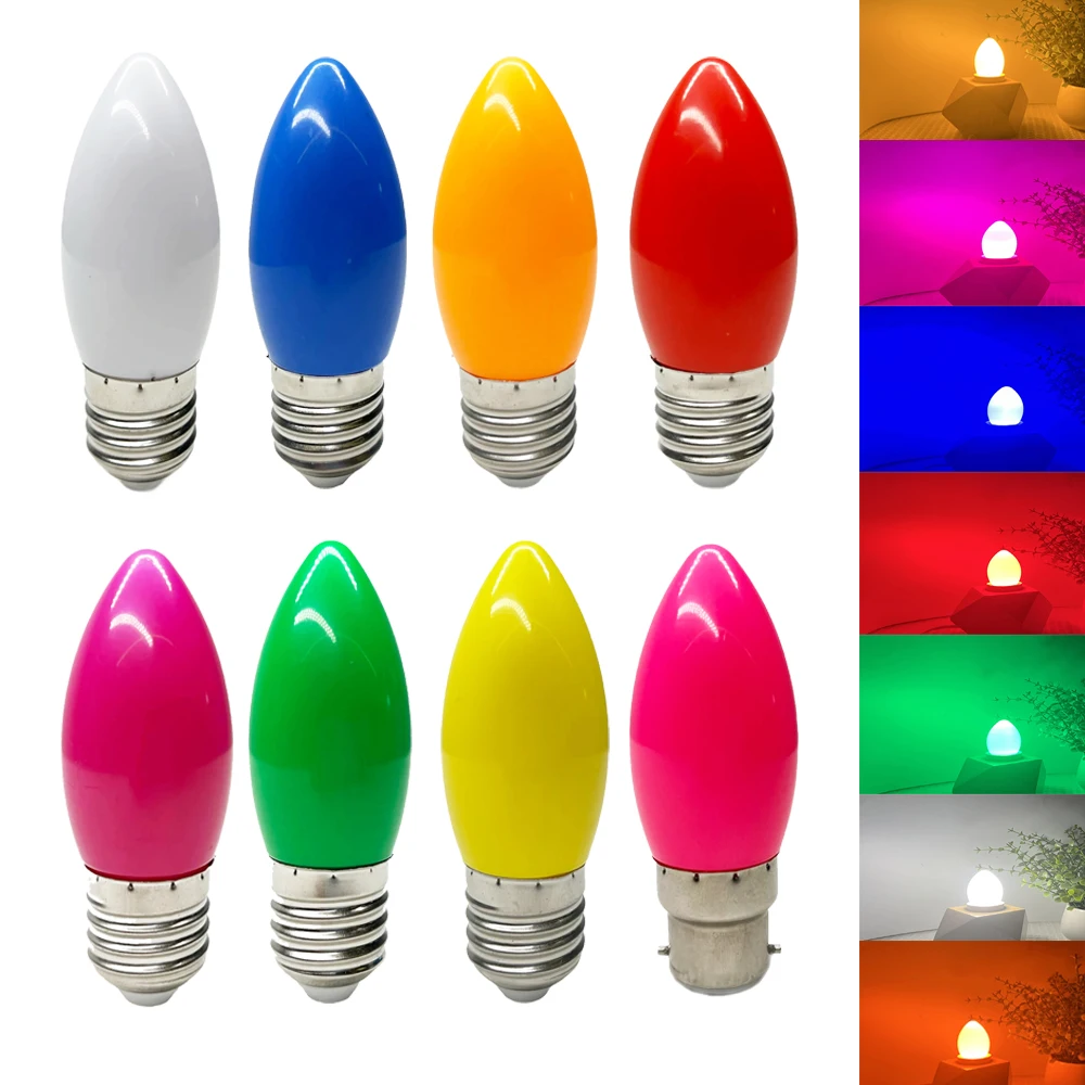 Colorful-LED-Bulb-E27-B22-2W-RGB-Led-Bulb-C35-Led-candle-Light-9-Color ...