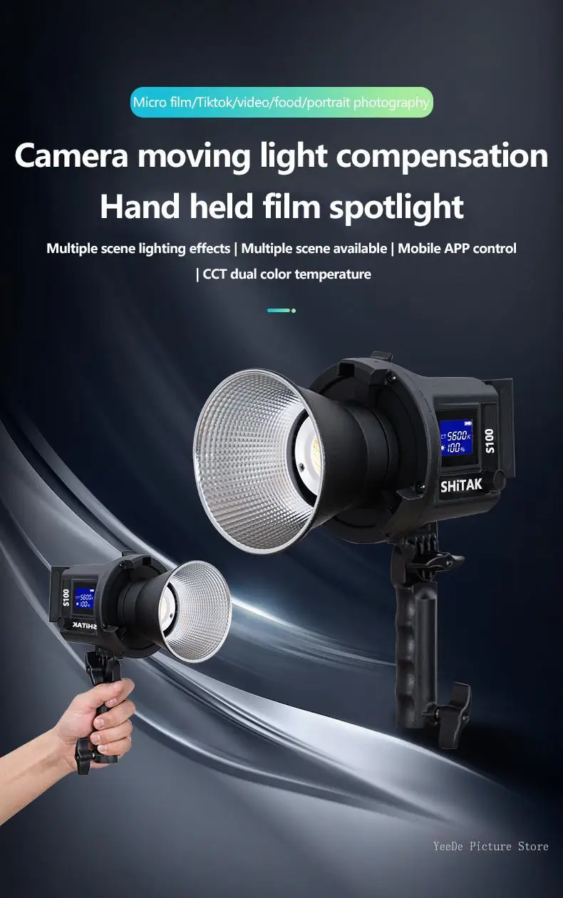 SHiTAK-S100-60W-Bi-Color-3200-6500k-LED-Video-Light-Photography ...