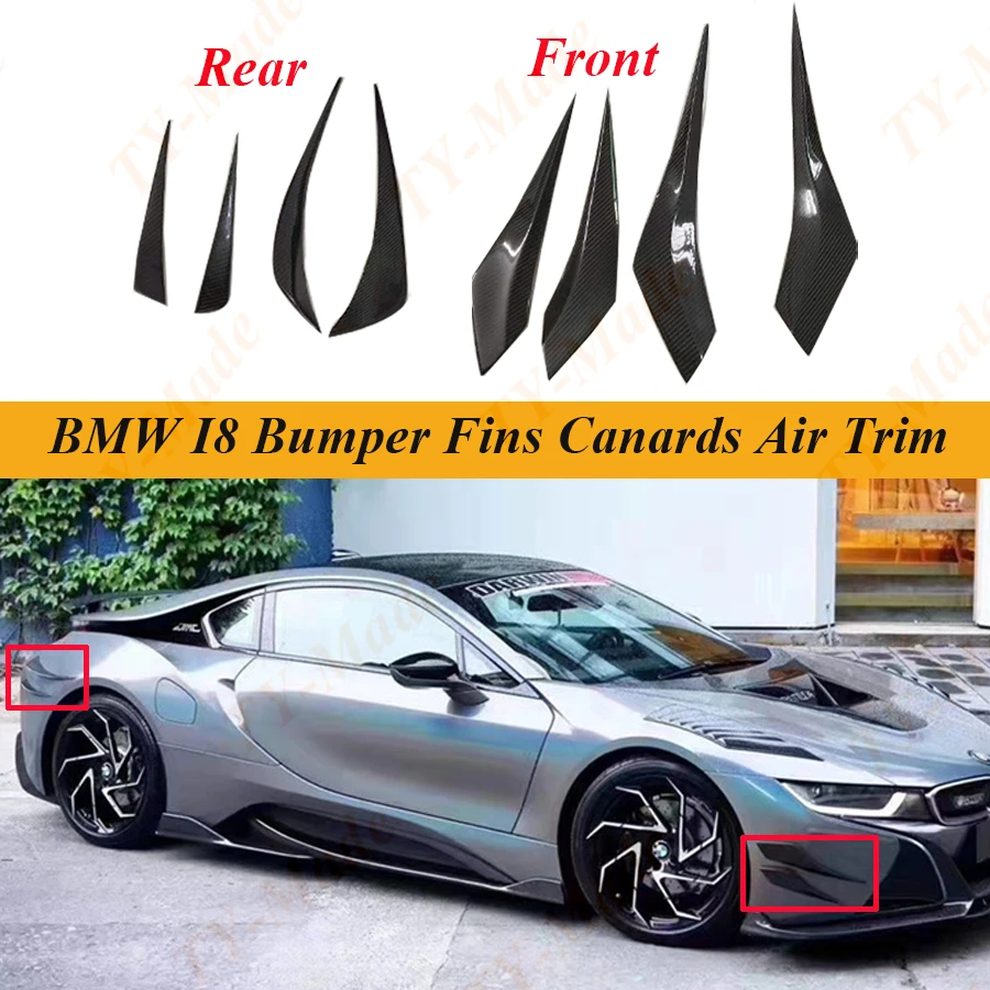 BMW-I8-Rear-Carbon-Fiber-Front-Bumper-Side-Fins-Canards-Air-Trim ...