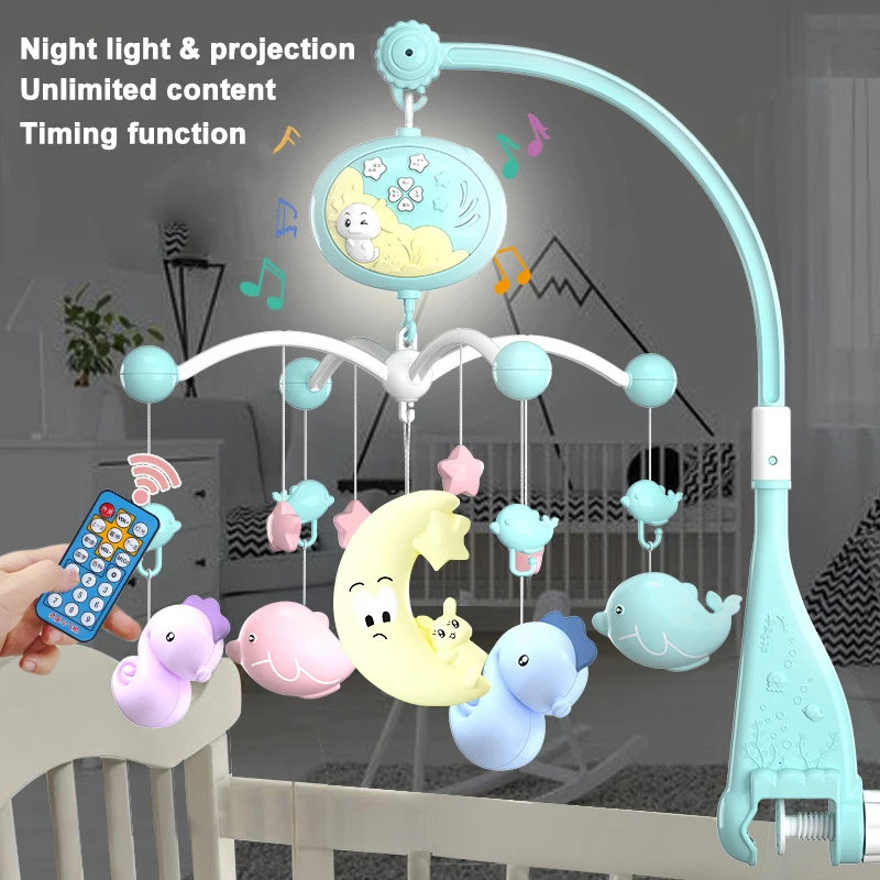 Baby Rattles Crib Mobiles Baby Toys Holder Rotating Mobile Bed Bell ...