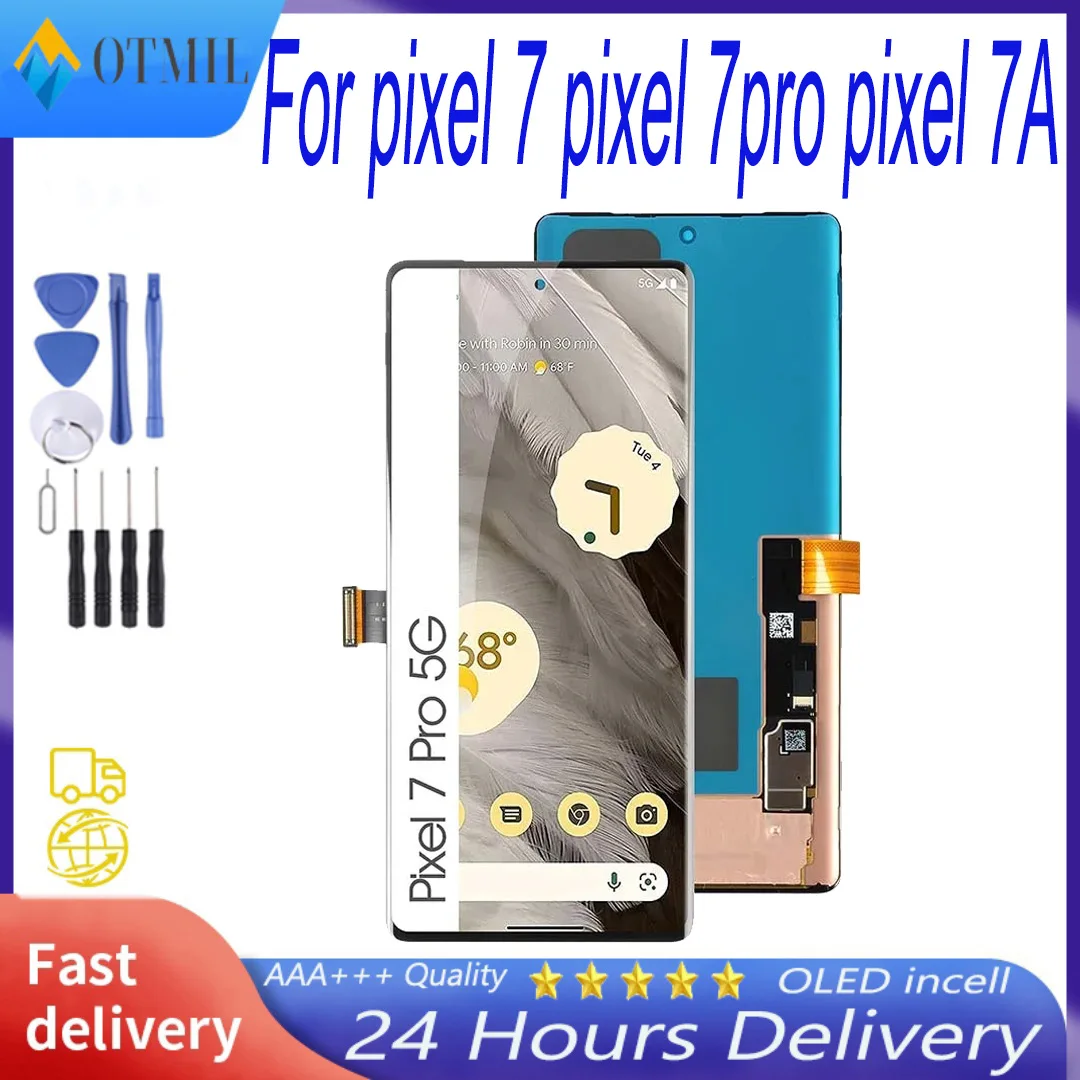 OLED-6-7-Screen-Replacement-for-Google-Pixel-7-Pro-Pixel-7-Pixel-7A-LCD ...