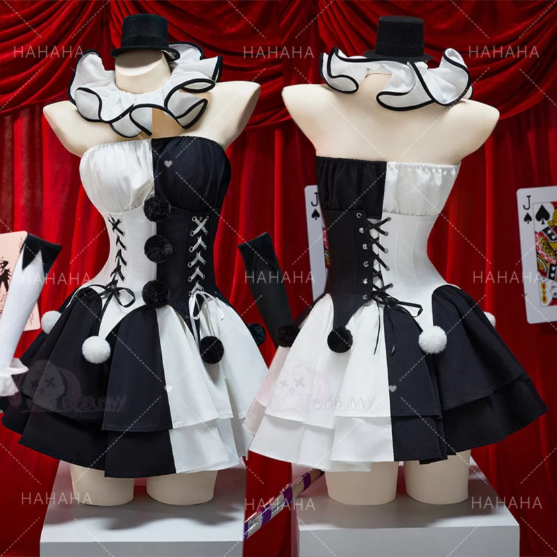Film Clown Cosplay Kostüm Terrifier Overalls Gothic Clown Frauen Outfit ...