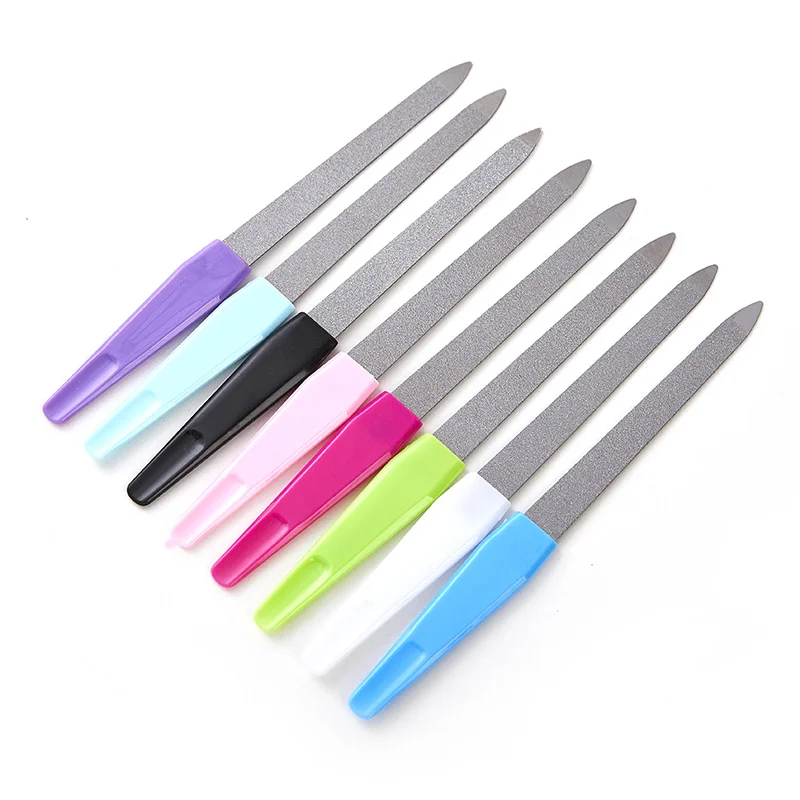 Random-Color-1Pcs-Plastic-Handle-Metal-Double-Sided-Nail-Files-Home ...