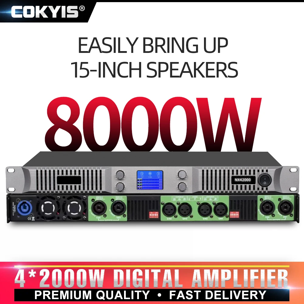 4-Channel-1U-Digital-Power-Amplifier-8000-Watts-with-Professional-Audio-Amplifier-and-Display ...