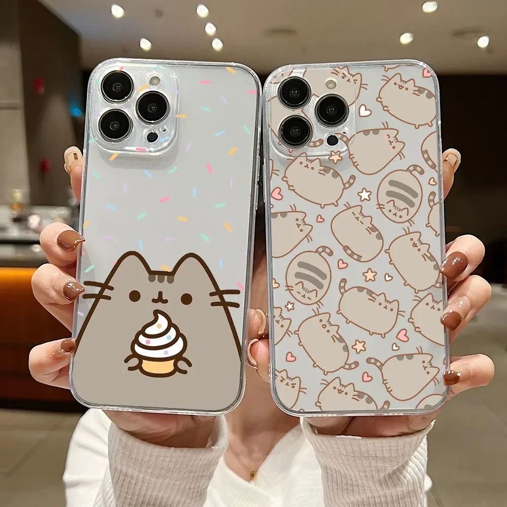 Cartoon-Pusheen-Cat-Phone-Case-For-Xiaomi-Redmi-Note-13C-12-12C-11-10 ...