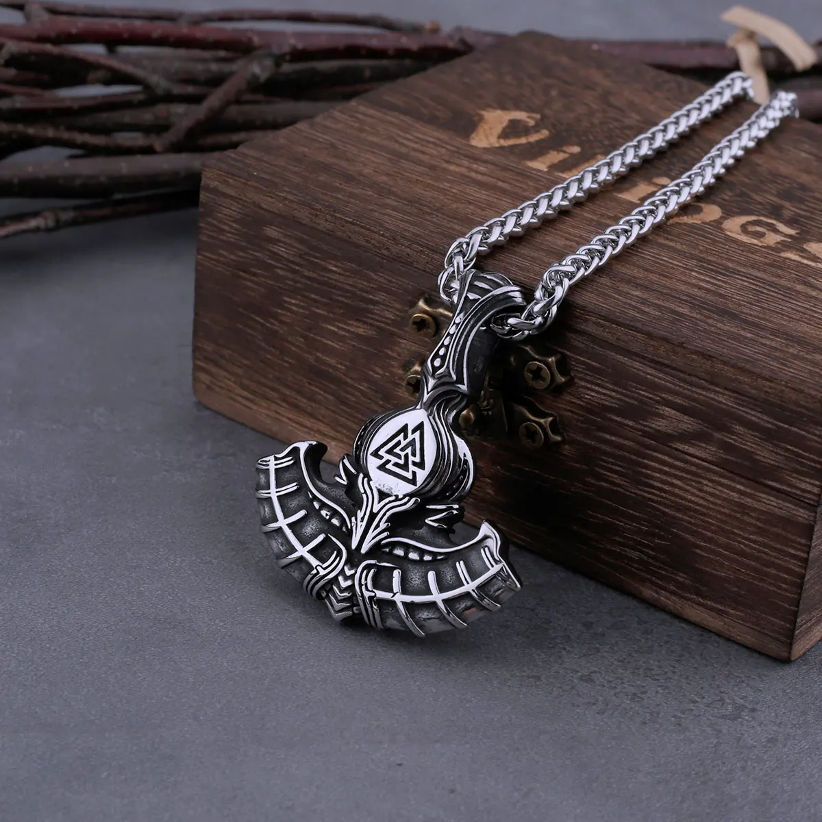 Viking-Mjolnir-thor-un-eki-Odin-gen-Rune-kolye-erkek-Vintage-Hip-Hop ...