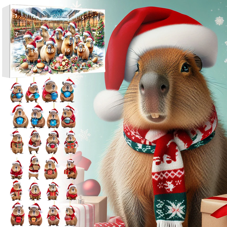 Advent Calendar 2025 Kids Capybara Advent Calendar 2024, 24 Days ...