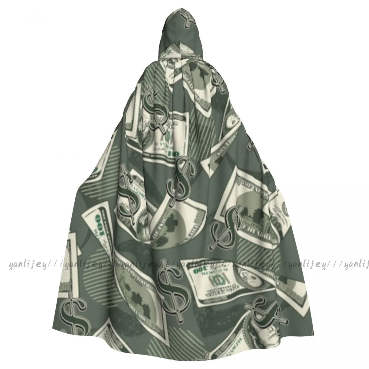 Adult-Vampire-Cape-Hooded-Robe-Money-Vintage-100-US-Dollar-Notes ...