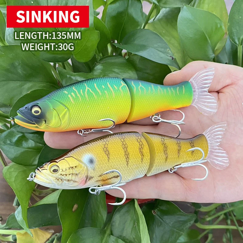 Big-Fishing-Lure-Glide-Bait-135mm-30g-Multi-Jointed-Swimbait-for-Pike ...