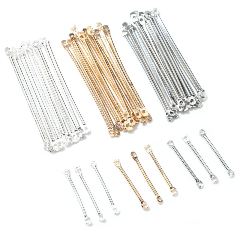 100pcs/lot 15 20 25 30 35 40mm Bar Shape Connectors Earring Connectors ...