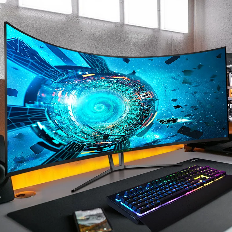TITAN ARMY 35 inch 3440*1440 resolution curved screen free sync 21:9 ...