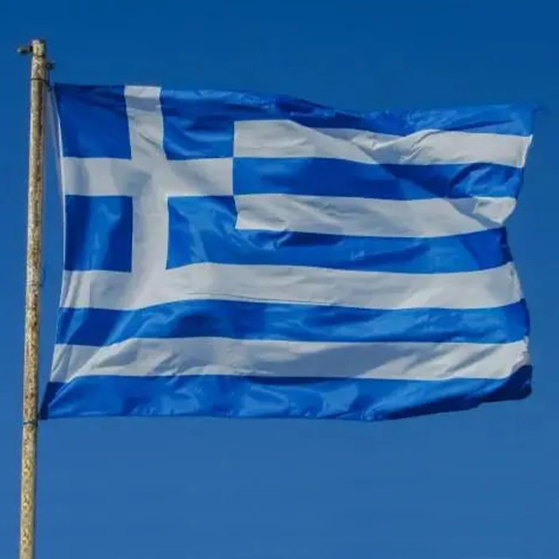 90X150cm g Greece flag 3x5ft Hanging Greek Blue and White Strip Flag ...