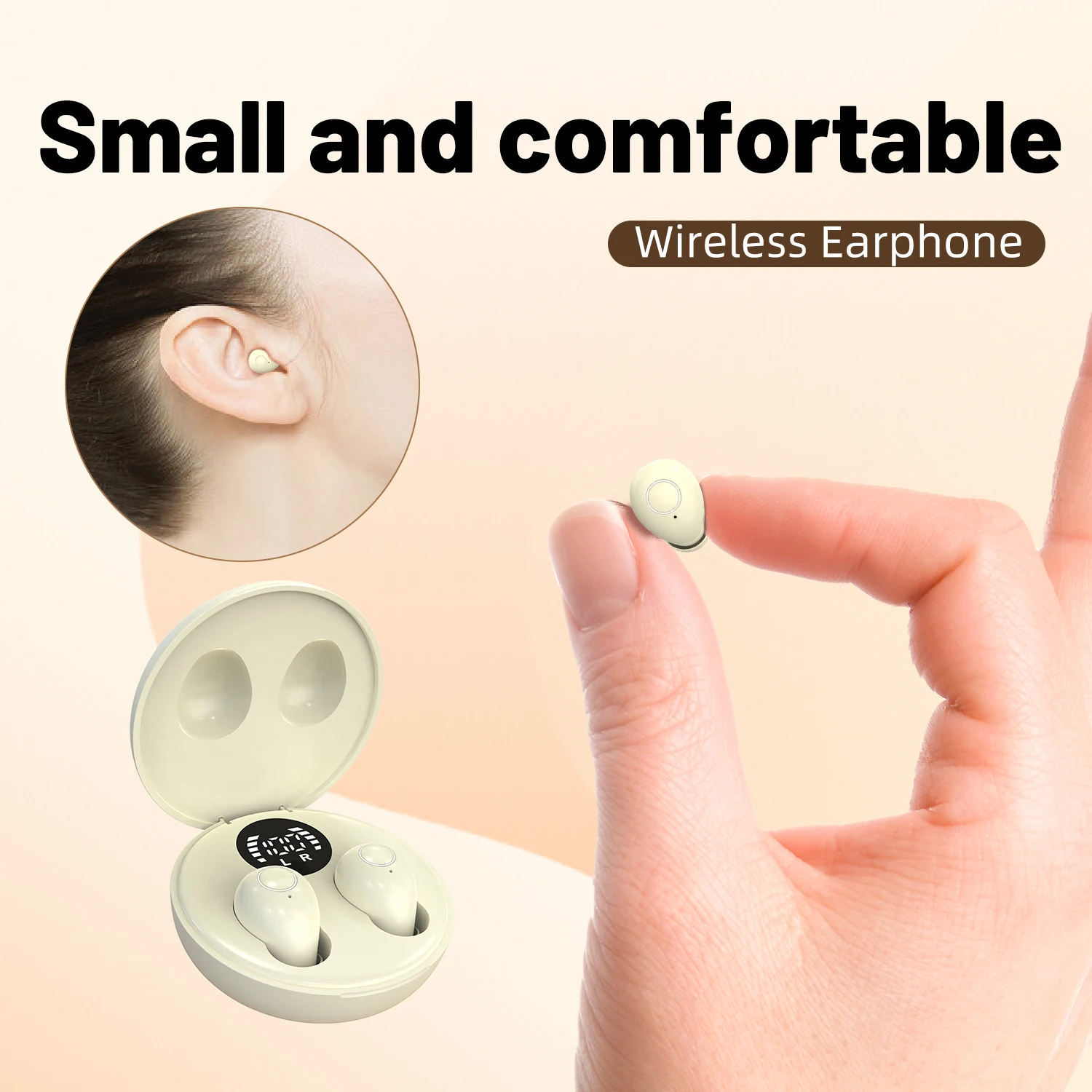 Private Sk31 Sliding Cover Bluetooth Headset TWS Super Mini Sleep ...