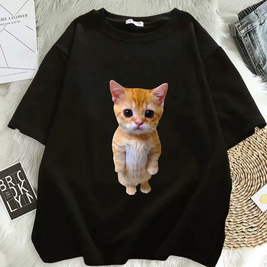 Camiseta-con-estampado-de-El-Gato-Meme-triste-ropa-de-calle-de-manga ...