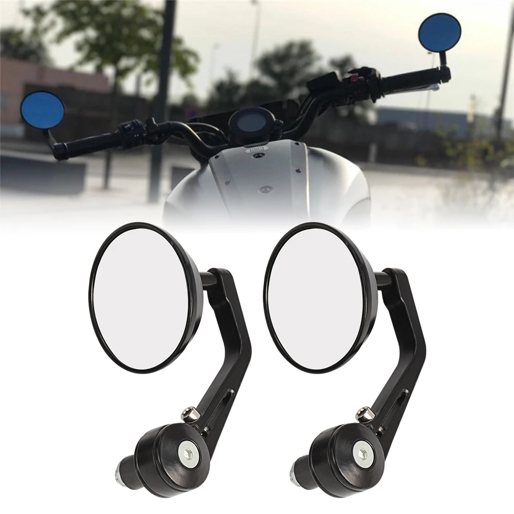 Round-7-8-Handlebar-Aluminum-Alloy-Motocycle-Rearview-Mirrors-Moto-End ...