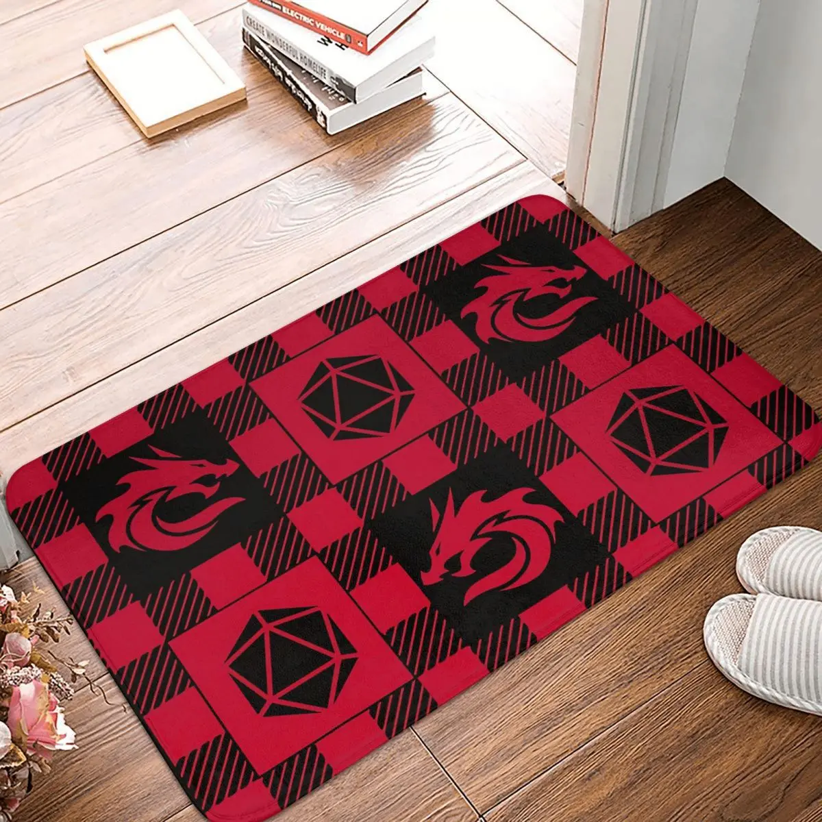 DnD-Game-Bathroom-Mat-LUMBERJACK-RED-PLAID-DICE-Doormat-Kitchen-Carpet ...