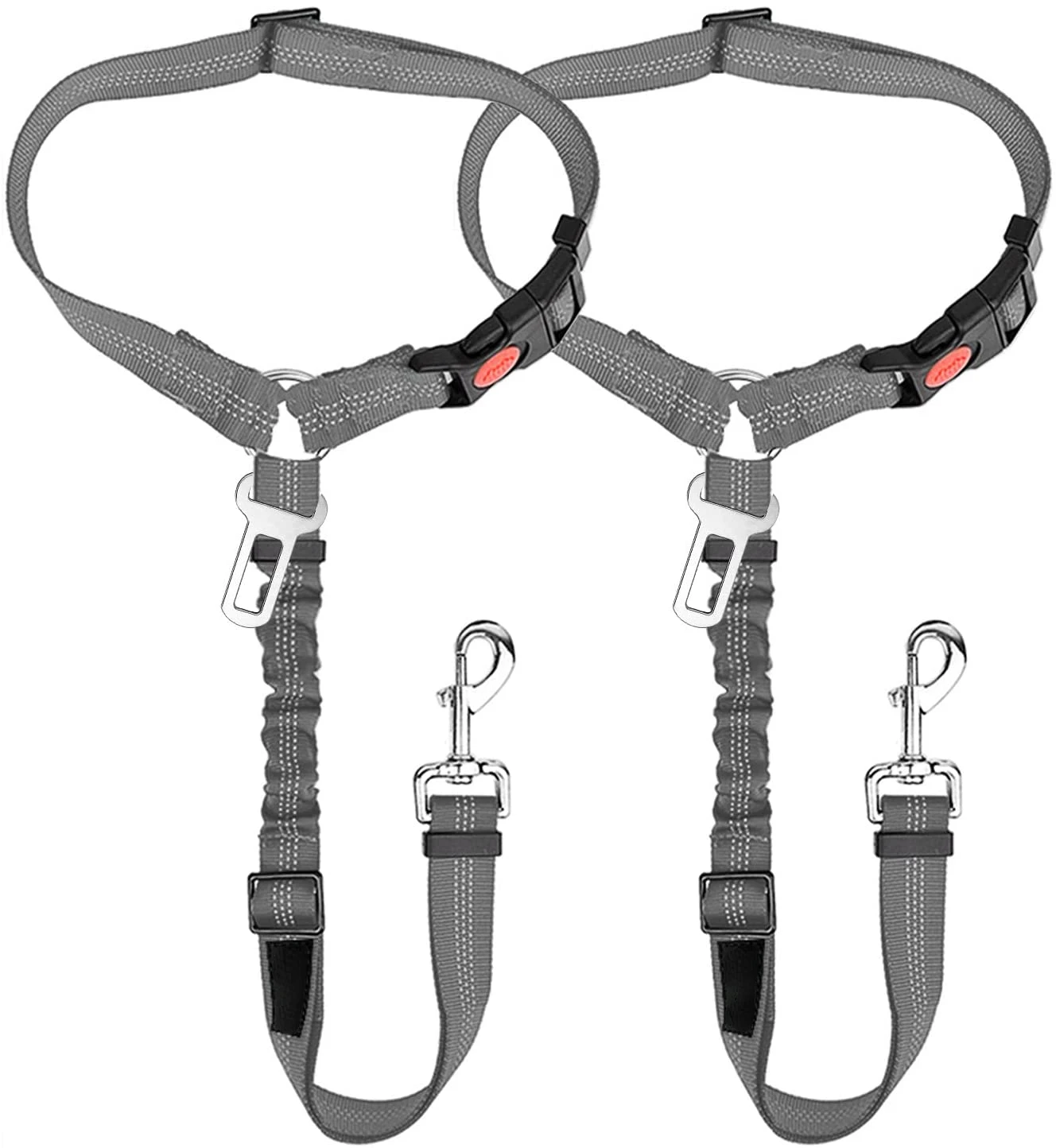 Dog Car Seat Belt Headrest Restraint Adjustable With Elastic Bungee dog-car-seat-belt-headrest-restraint-adjustable-with-elastic-bungee