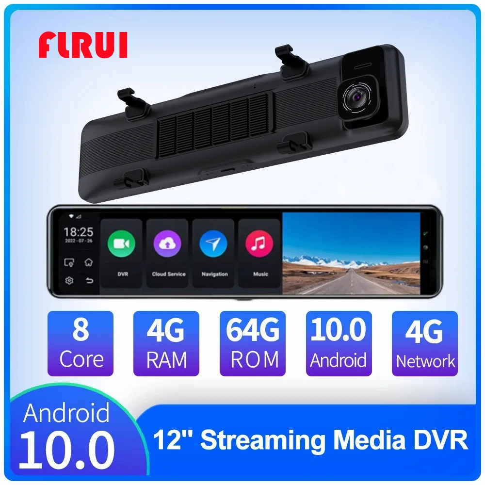 Espejo retrovisor para coche, 4G, Android 10,0, 4G + 64G, 12 pulgadas ...