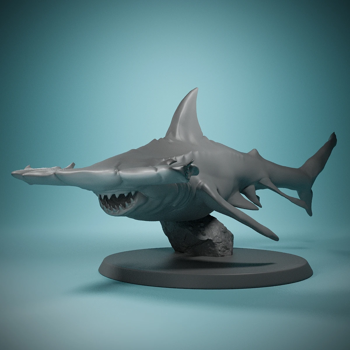 HammerHead-Shark-Miniature-Unpainted-Resin-Model-Great-for-Tactical ...