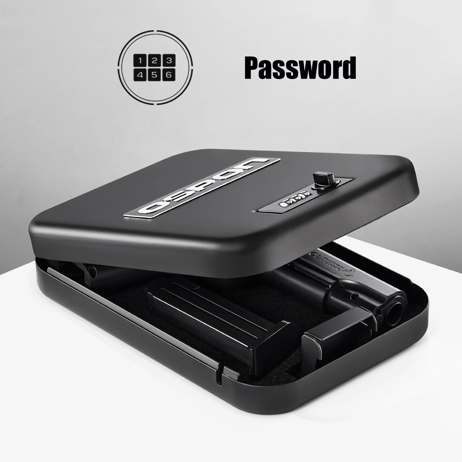 Password Combination Mechanical Portable Weapon Money Cash Pistol ...