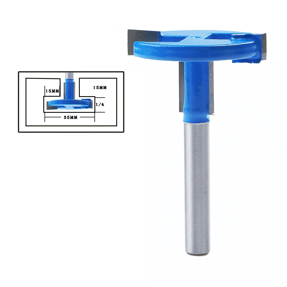 T-Slot-Straight-round-shank-Router-Bit-1-4-Inch-T-Track-Milling-Cutter ...
