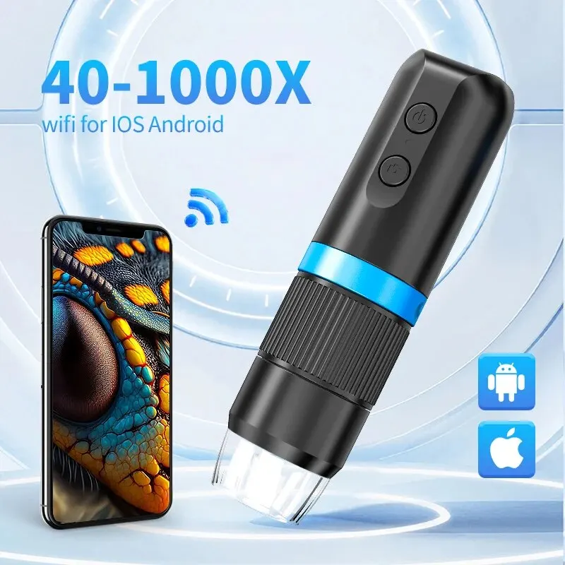 Handheld Digital Microscope Wireless Portable for Kids Adults 50x-1000x ...