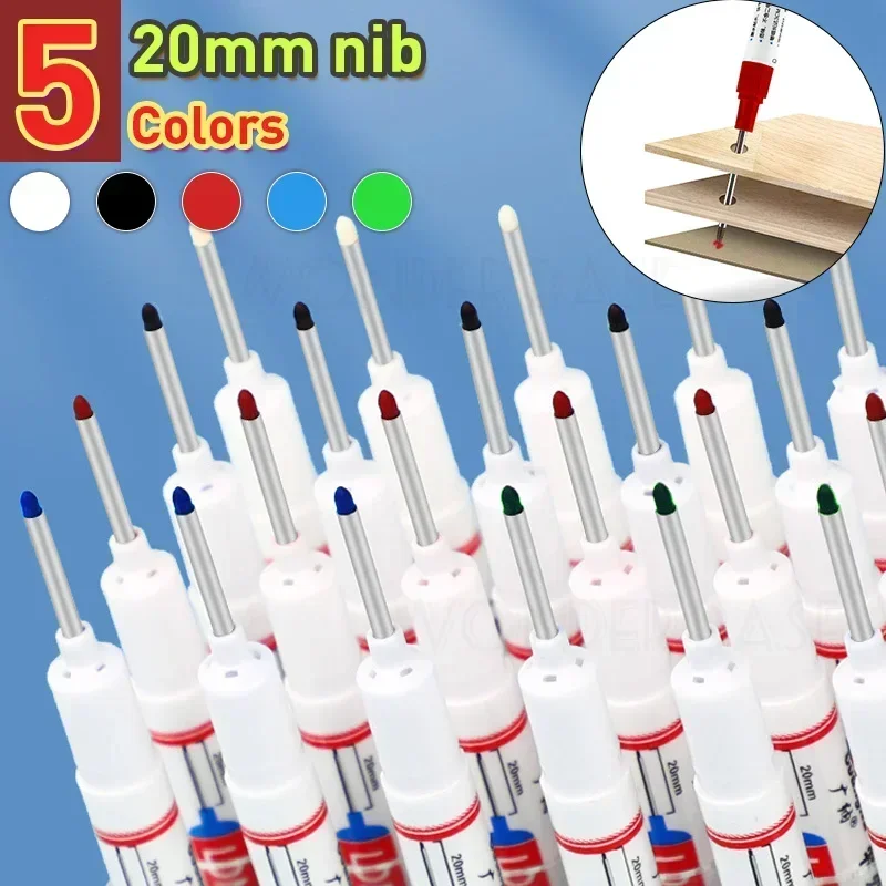 1-20Pcs Perforating 20mm Deep Hole Long Head Nib Markers for Metal Pen ...