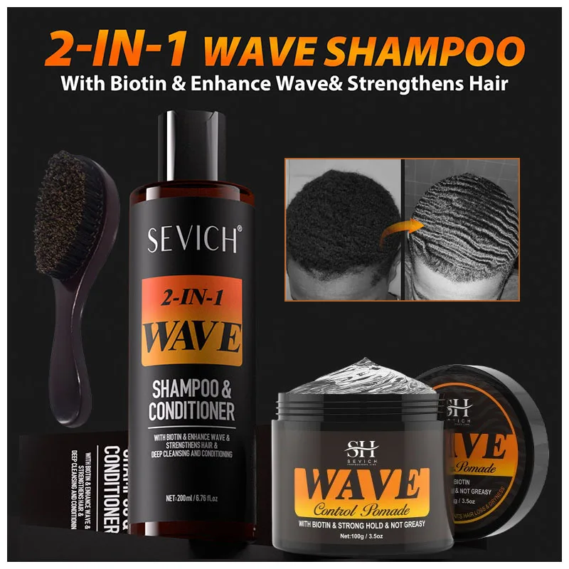 SEVICH 2 IN 1 Wave Shampoo for Men Textured Long-lasting Styling Easy ...