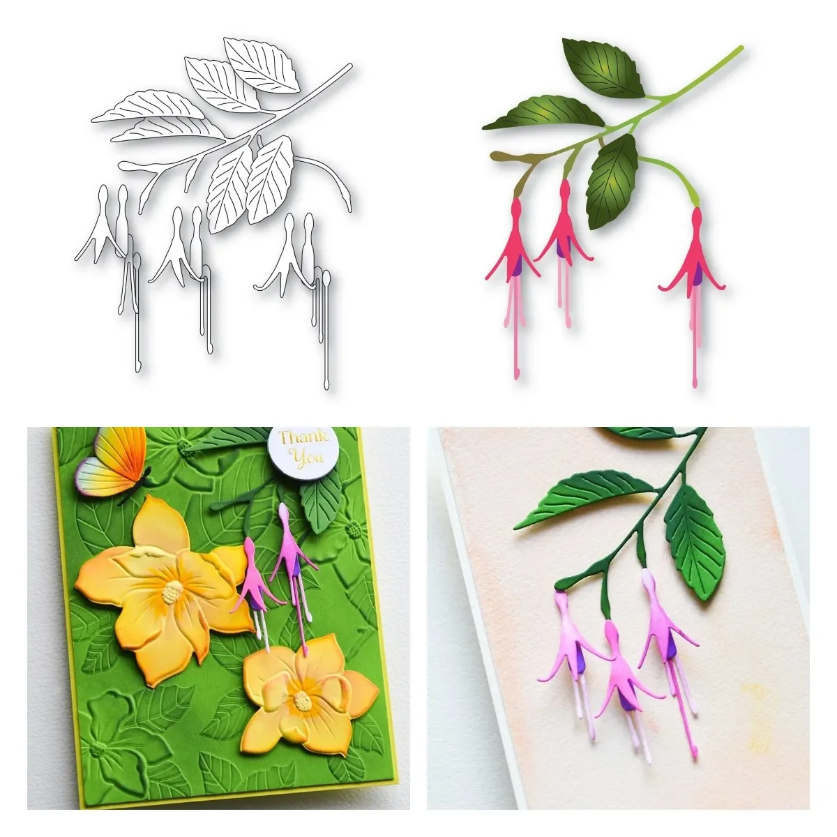 Fuchsia-Buds-Metal-Cutting-Dies-for-DIY-Scrapbooking-Crafts-Dies-Cut ...
