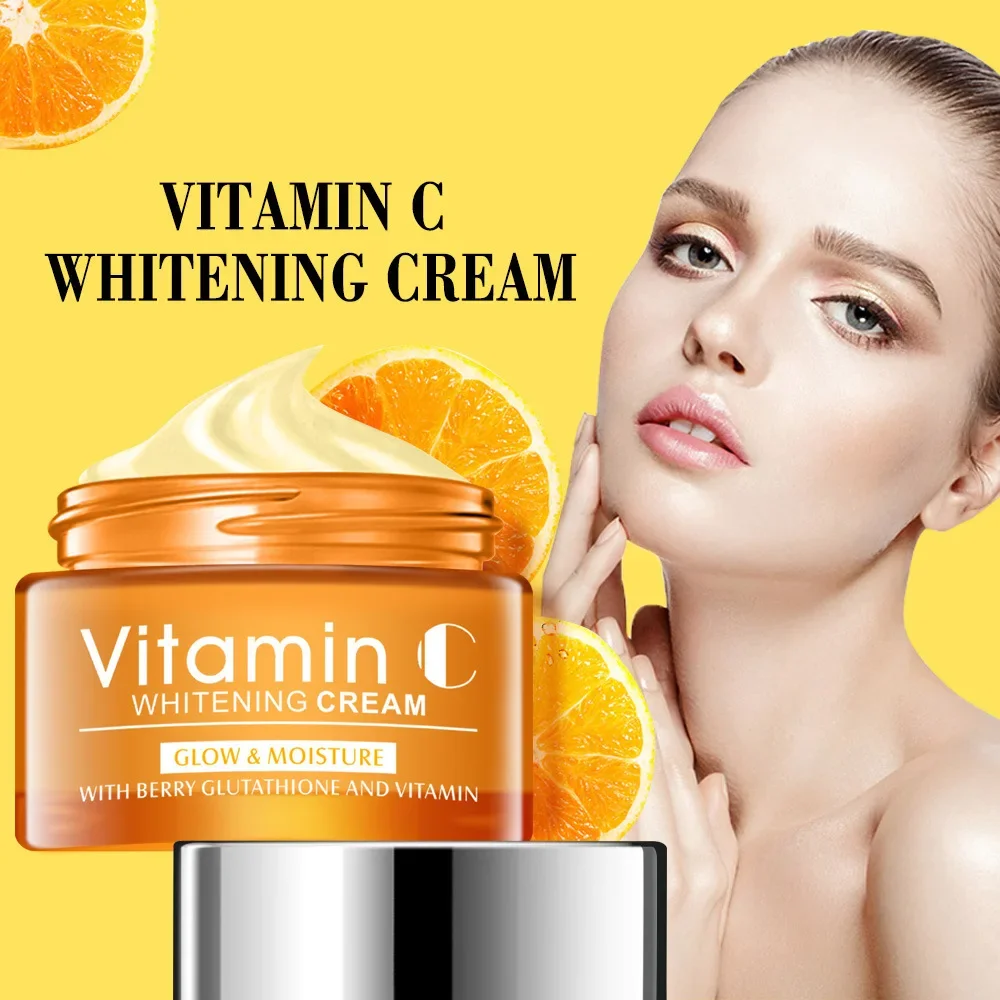 Suero de vitamina C Disaar Crema facial blanqueadora VC Reparadora Atenúa las pecas Elimina las ...