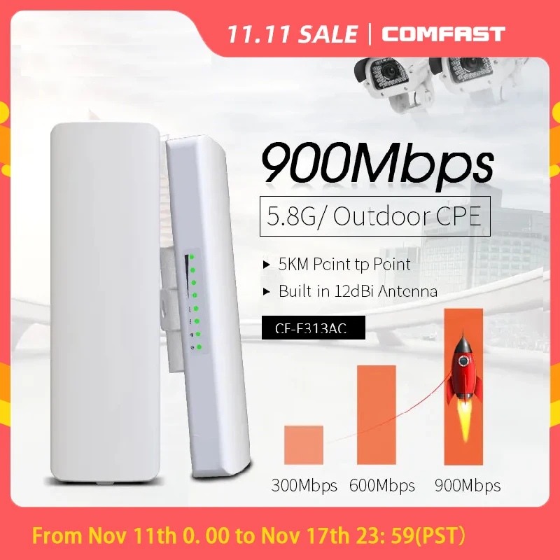 900Mbps-Outdoor-CPE-WIFI-Router-Extender-3-5KM-Long-Range-High-Power ...