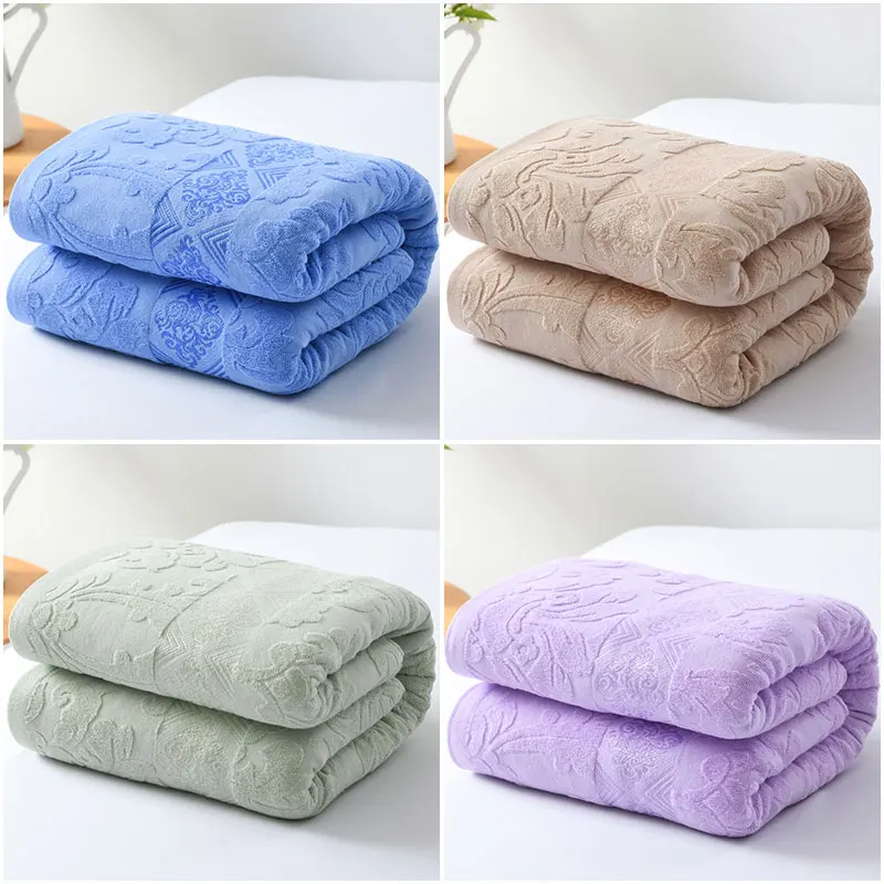 Jacquard-Cotton-Towel-Thread-Blanket-for-Adults-Kids-Soft-Breathable ...