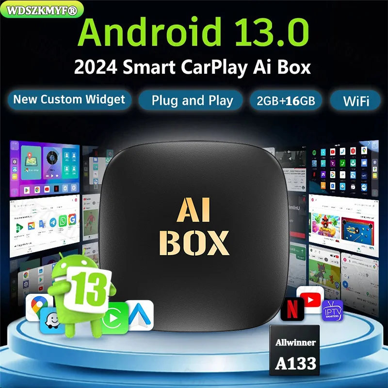 Smart-AI-BOX-con-Android-13-dispositivo-inal-mbrico-Carplay-Plug-And ...
