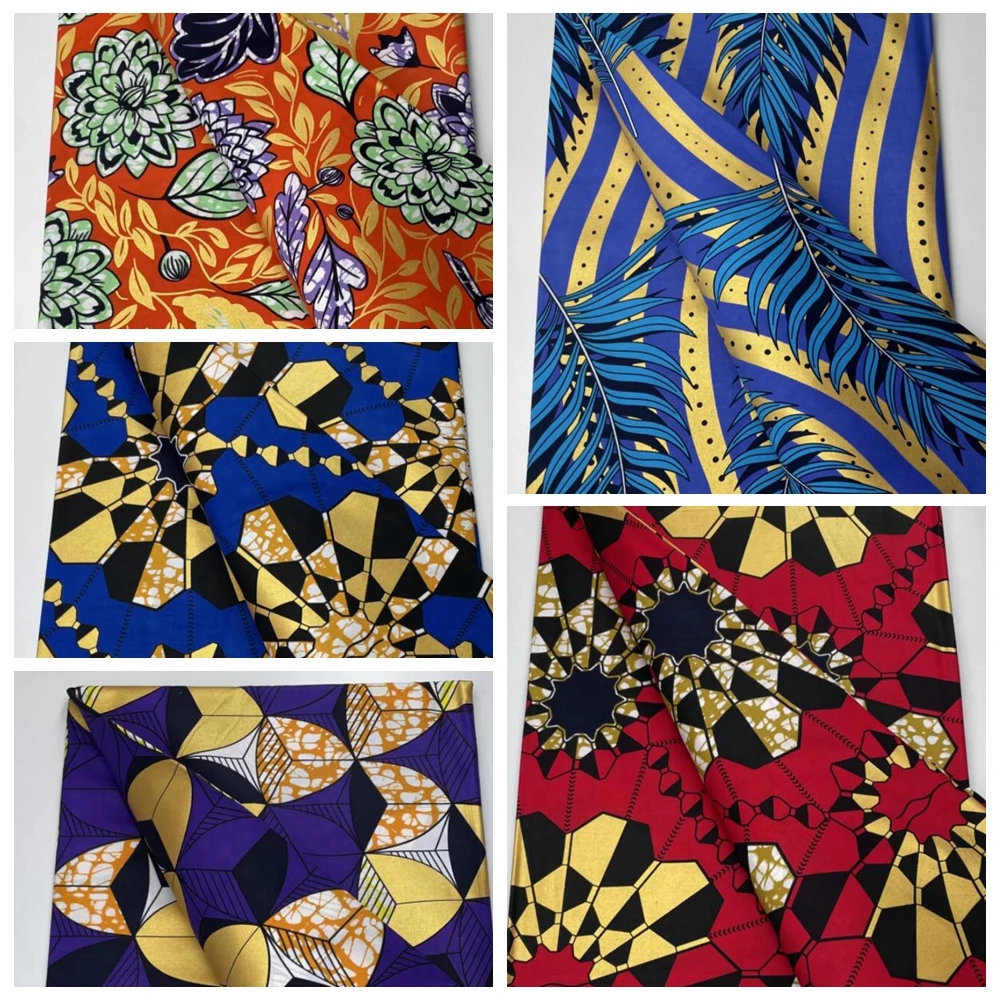 New-Prints-100-Cotton-Material-African-Golden-Wax-Fabric-Ankara-Pagne-Batik-Loincloth-Stain ...
