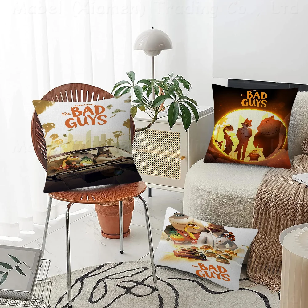 The Bad Guys Pillowcase Toon Gift Cushion Cover Bedroom Home Sofa Chair ...
