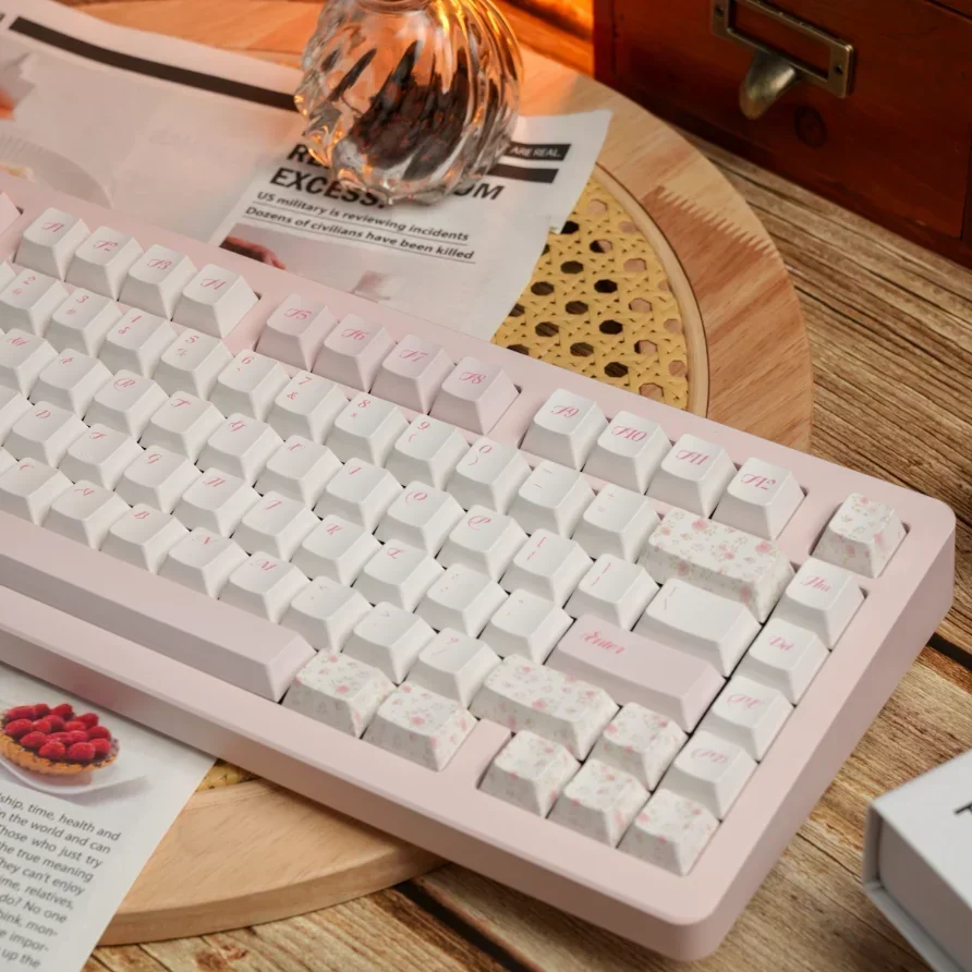 Floral small fresh keycaps Original highly original personalized ...