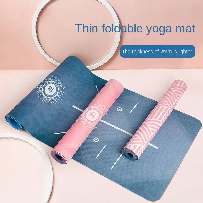 Portable-and-lightweight-thin-sports-yoga-mat-with-suede-and-TPE-anti ...