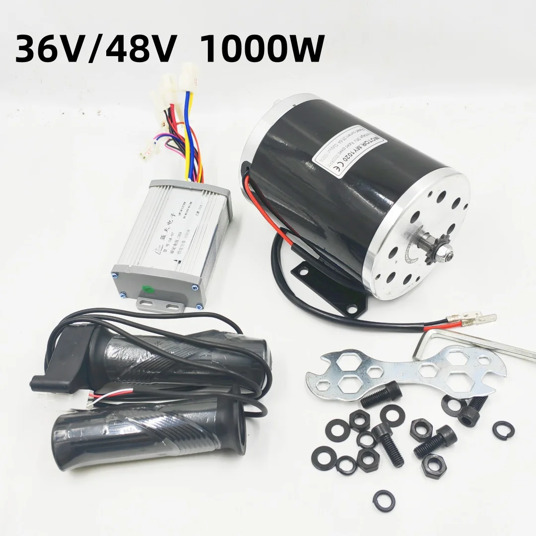 1000W-36V-48V-DC-Brushed-Motor-Kit-Controller-E-bike-Conversion-Kit ...