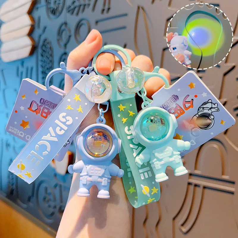 Cartoon Spaceman Light Glowing Keychain Sunset Light Luminous Keychain ...