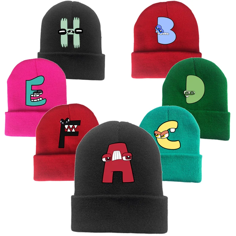 Alphabet-Lore-Knitted-Cap-Headgear-Cartoon-Winter-Woolen-Hat-Hot-Game ...