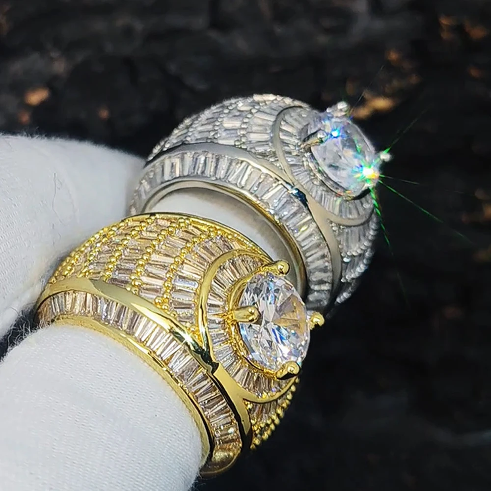 High-Quality-Fine-Jewelry-Big-Stone-Ladies-Rings-Full-Pave-Bling-Zircon ...