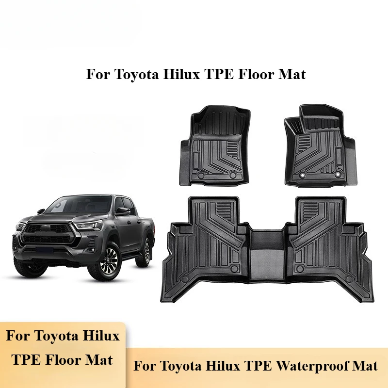 For Toyota HILUX Left and Right Rudder Driving Car Floor Mat Waterproof ...