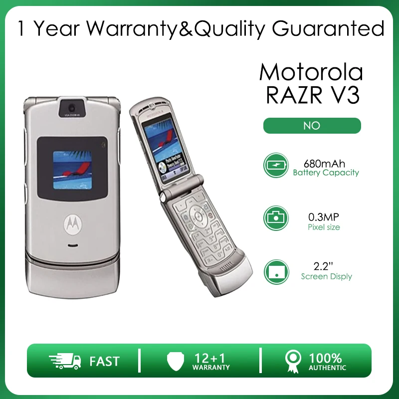 Original V3 Refurbished-Original Motorola Razr V3 GSM Quad Band Flip ...