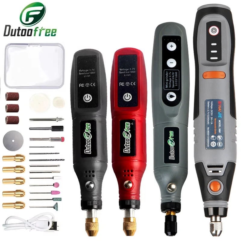 USB Cordless Rotary Tool Kit Woodworking Engraving Pen DIY For Jewelry ...
