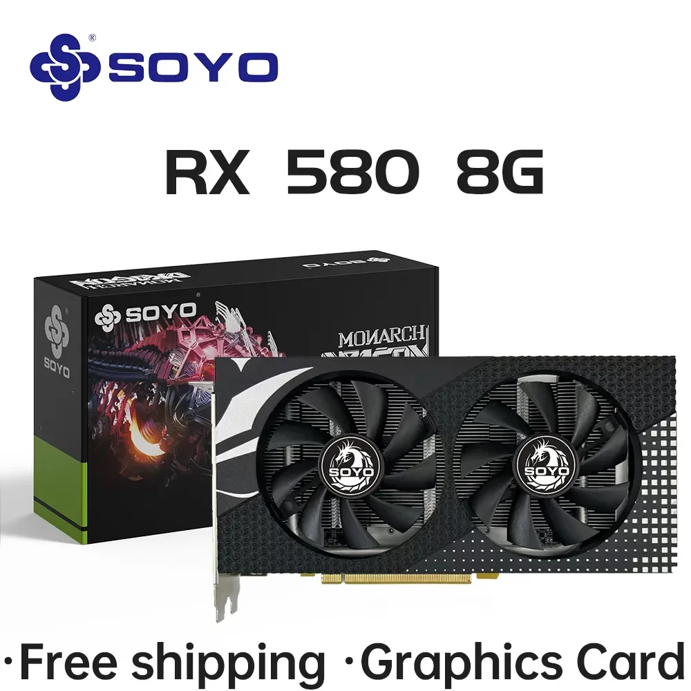 Soyo Original Radeon Rx580 8 Grafikkarten Gddr5 Speicher Video Gaming ...