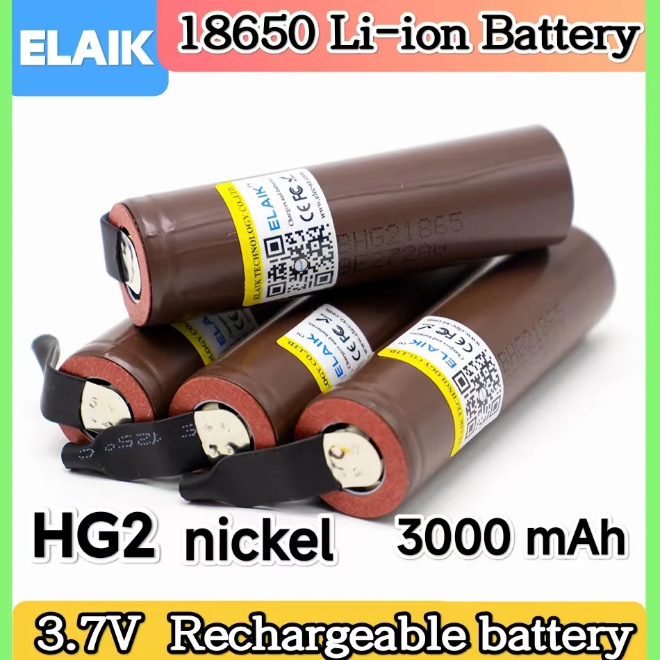 4PCS-100-New-HG2-18650-3000mAh-Rechargeable-battery-18650HG2-3-6V ...