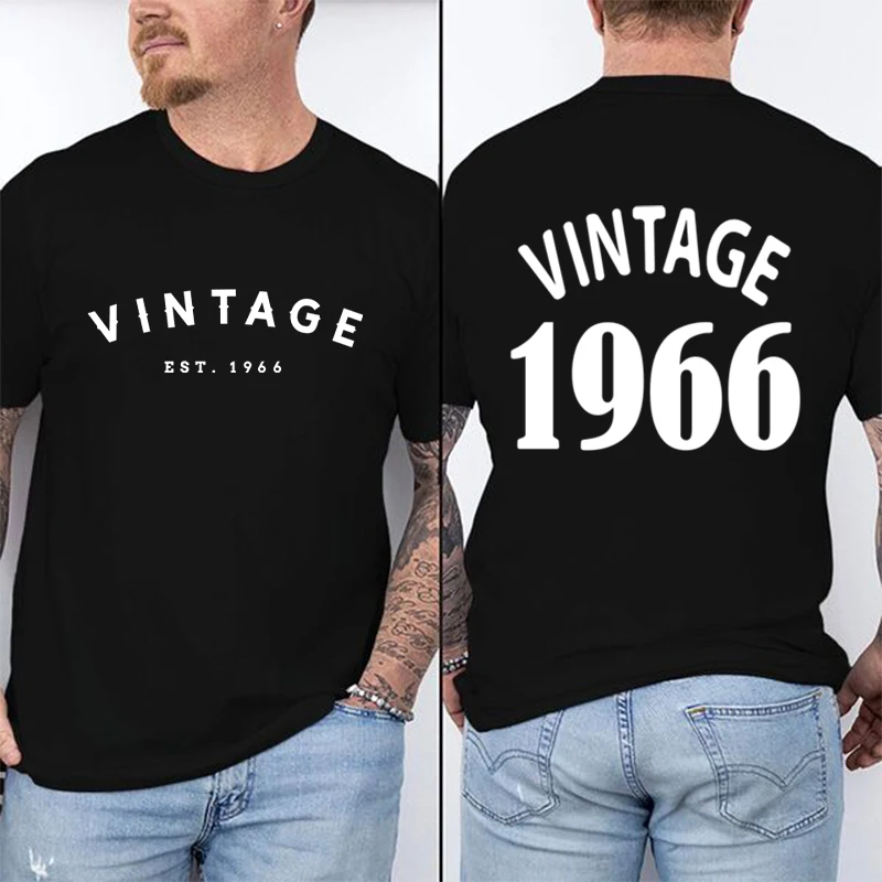 Summer Vintage 1966 Graphic Fashion T Shirts Men Women Short Sleeve ...