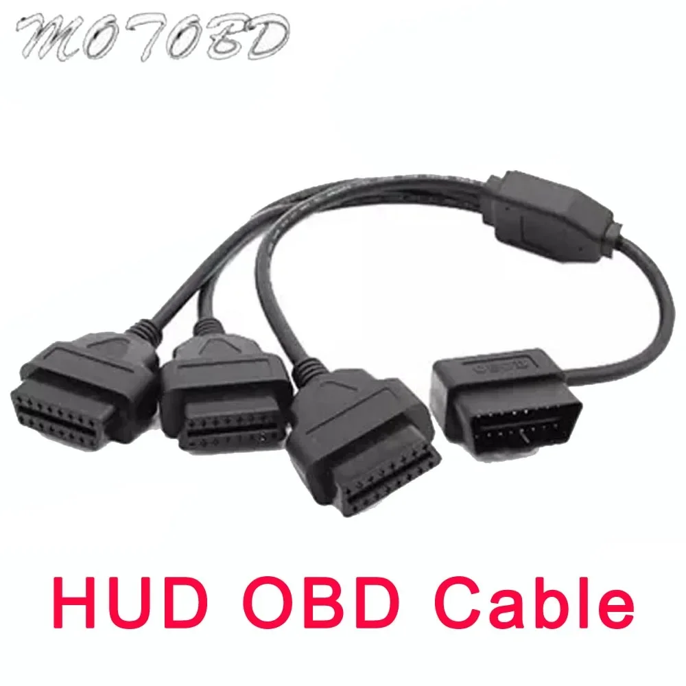 50CM Cable HUD OBD Cable One Male To 3 Female Extension Cable 3 In 1 ...